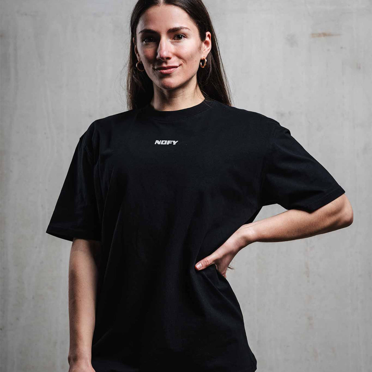 Hochwertiges Oversize T-Shirt "NOFY Basic" Schwarz